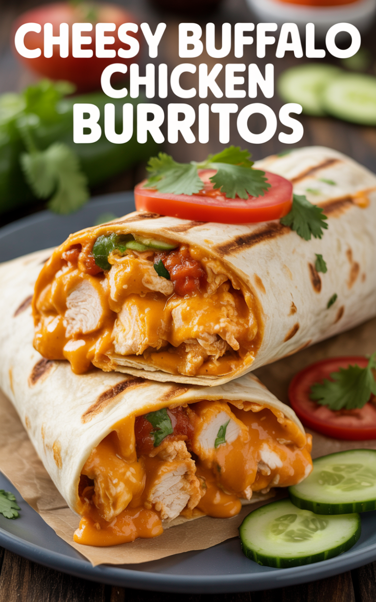 High-Protein Cheesy Buffalo Chicken Burritos: A Spicy, Low-Calorie ...